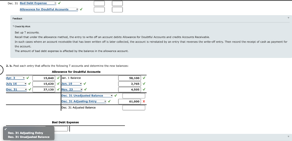 Solved Allowance method entries The following transactions | Chegg.com