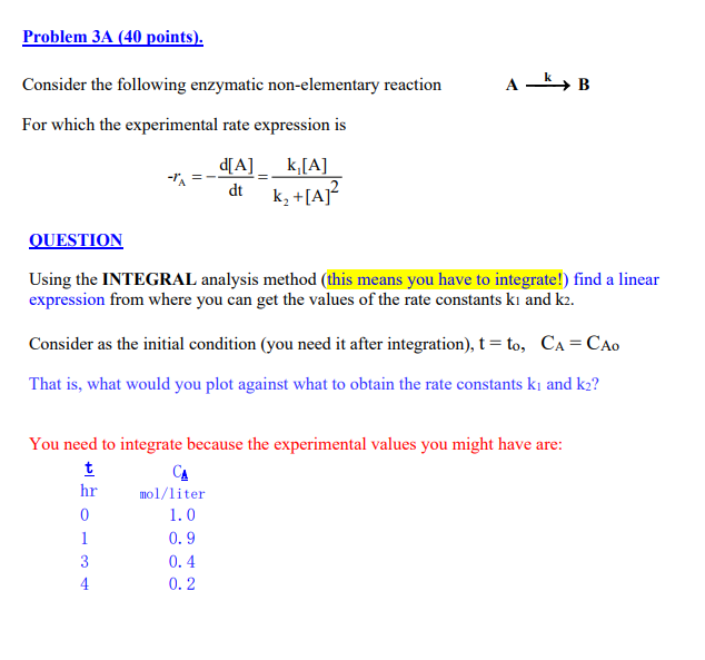 Solved Problem 3A (40 points). A kB Consider the following | Chegg.com