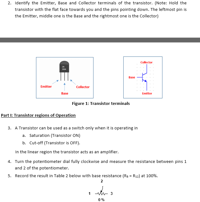 Solved EET120 Semiconductor Devices Experiment 5: Bipolar | Chegg.com