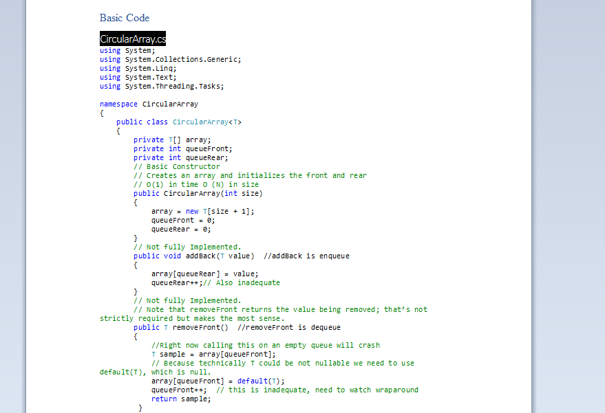 Solved Circular Arrays Circular structures are helpful for | Chegg.com