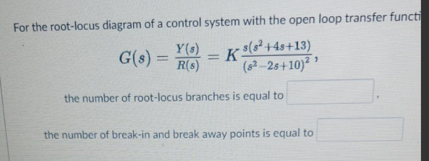Root Locus Diagrams Control Systems Solved The Root Locus Fo