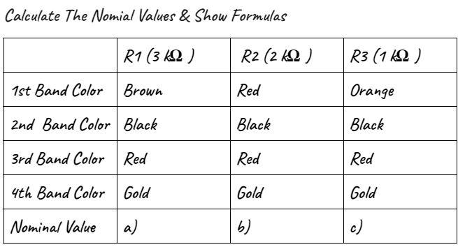 Solved Calculate The Nomial Values \& Show Formulas | Chegg.com