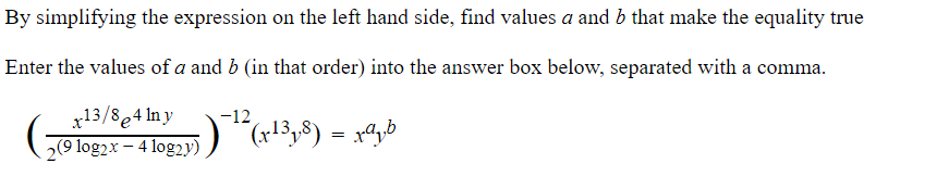 Solved By simplifying the expression on the left hand side, | Chegg.com