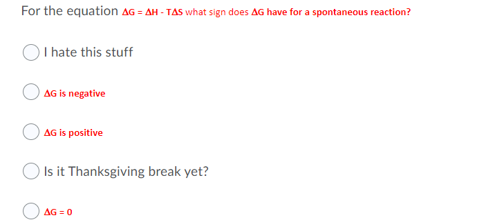 Solved For which reaction does the entropy decrease? A(g) -> | Chegg.com