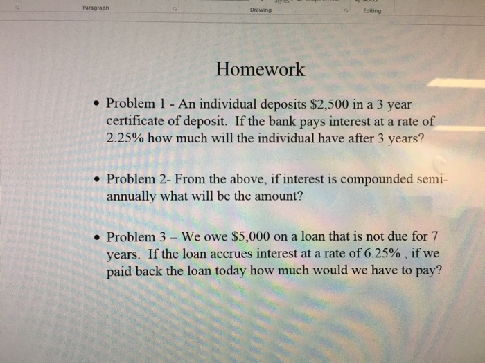 Solved Paragraph Drawing Editing Homework e Problem 1 - An | Chegg.com