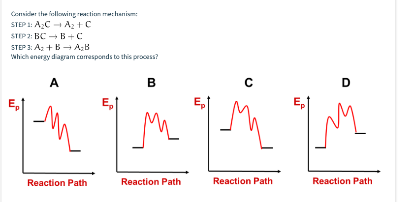 Solved Consider the following reaction mechanism: STEP 1: | Chegg.com