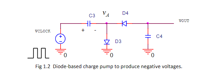 Solved In the negative voltage charge pump circuit, if we | Chegg.com