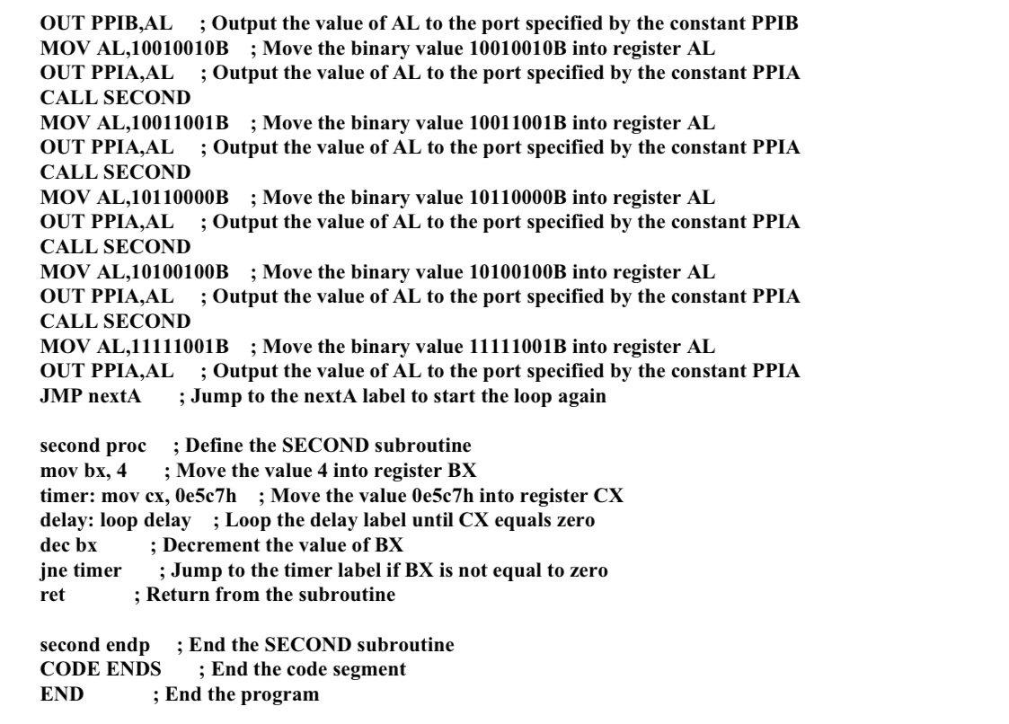 Solved ASSUME CS:CODE,DS:CODE,ES:CODE,SS:CODE ; Set up the | Chegg.com