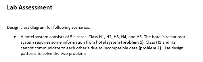 Solved Design class diagram for following scenarios: - A | Chegg.com