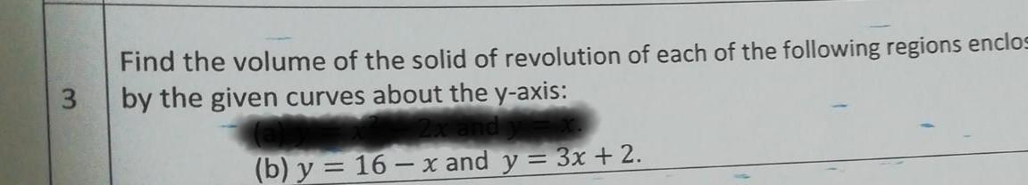 Solved Find the volume of the solid of revolution of each of | Chegg.com