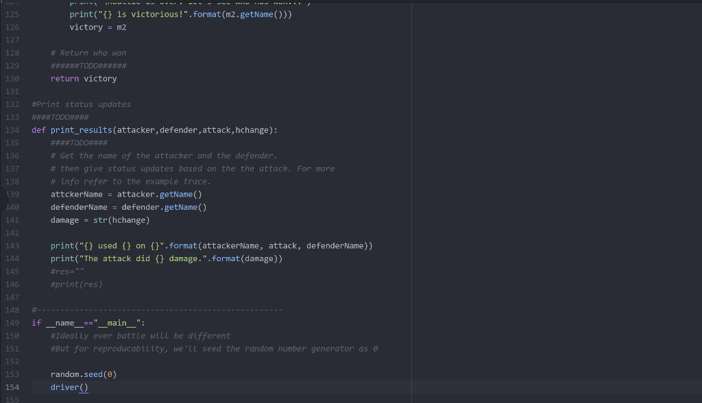 Solved Monster Battle In this lab we will create a battle | Chegg.com
