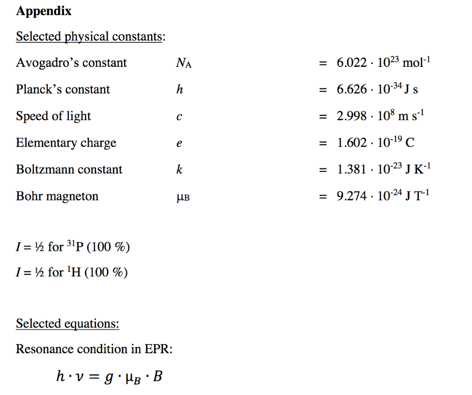 Solved An isotropic solution X-band EPR spectrum of a | Chegg.com