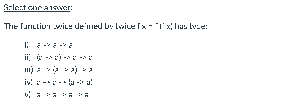 Solved Select one answer: The function twice defined by | Chegg.com