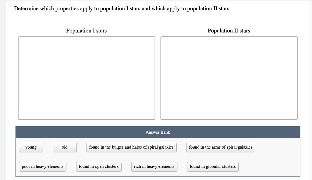 Solved Determine which properties apply to population I | Chegg.com