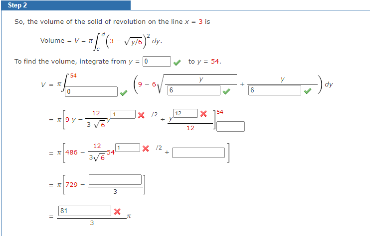 Solved To find the volume of a solid of revolution about the | Chegg.com