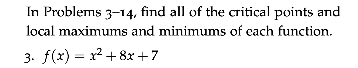 Solved In Problems 3−14, find all of the critical points and | Chegg.com