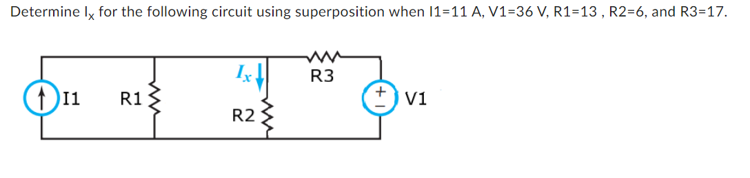 Solved Determine Ix for the following circuit using | Chegg.com