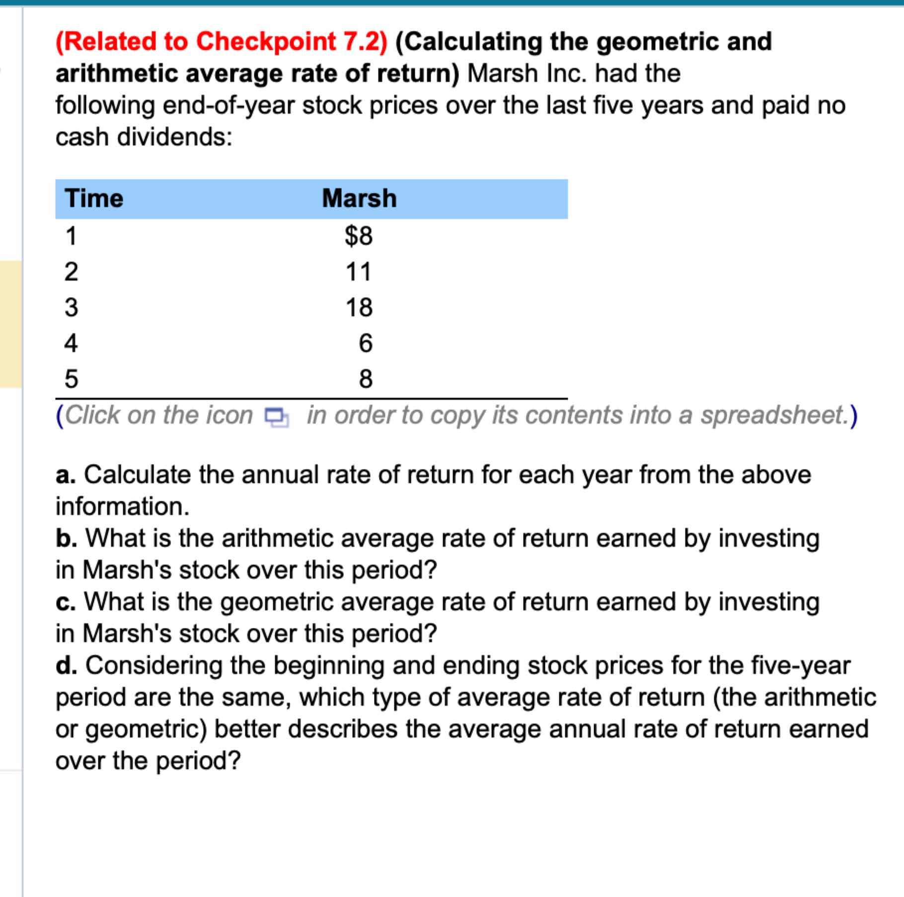 Solved (Related to Checkpoint 7.2) (Calculating the | Chegg.com