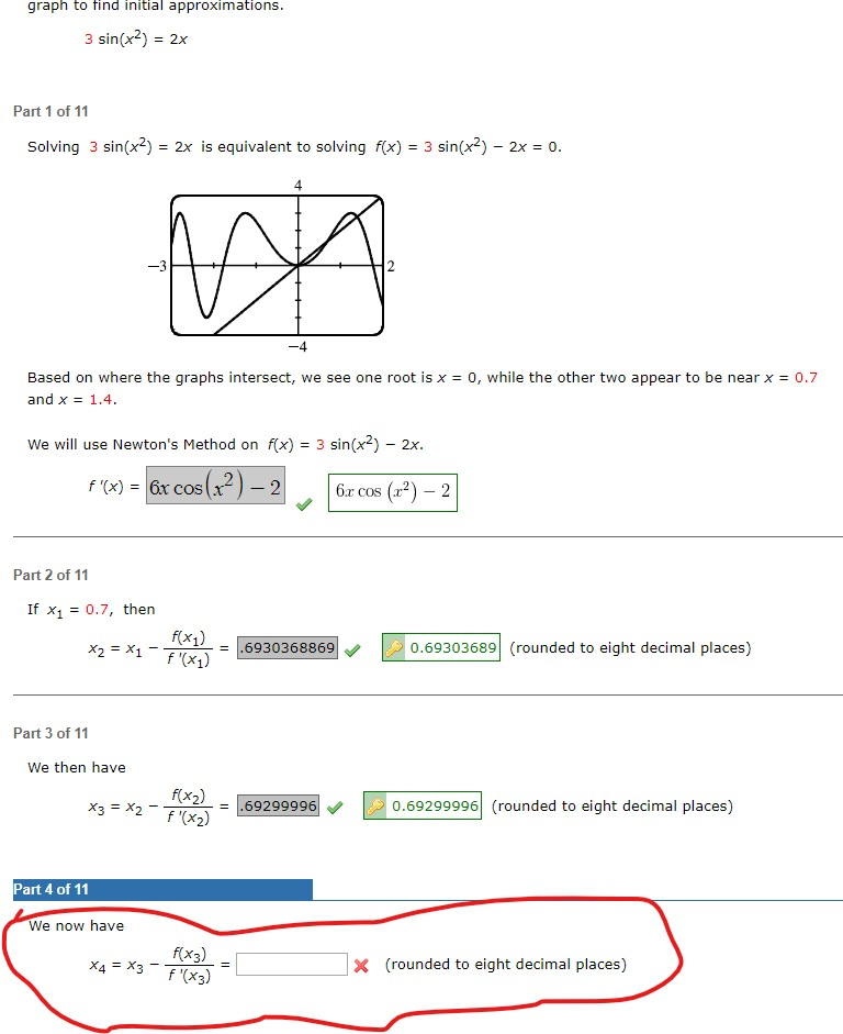 Solved graph to find initial approximations. 3 sin(x) = 2x | Chegg.com