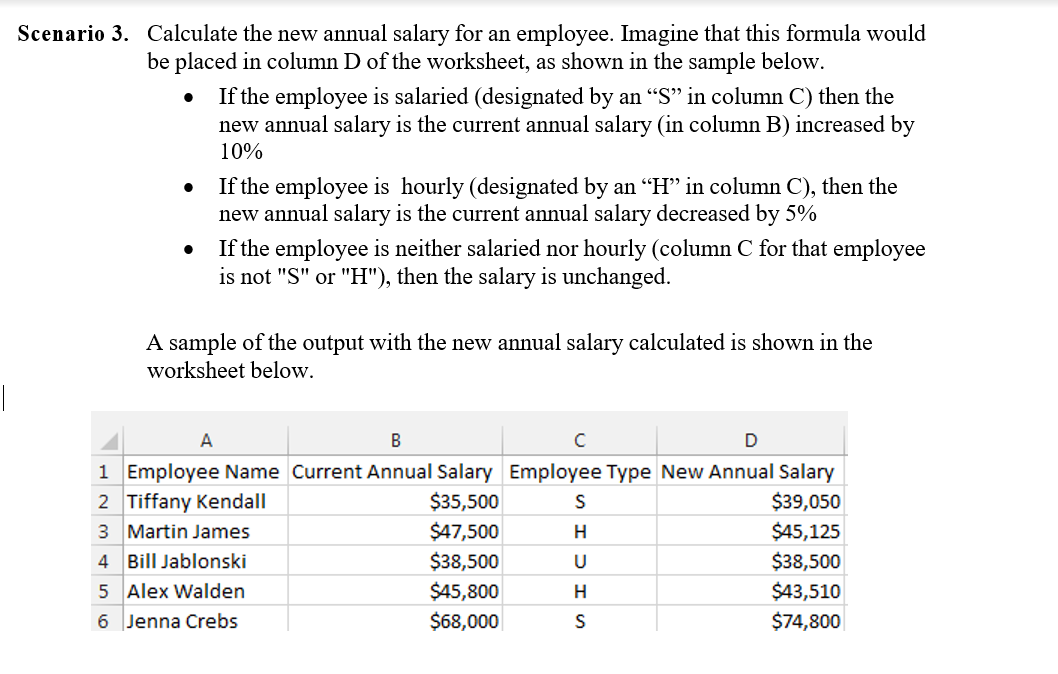 Solved 3. Calculate the new annual salary for an employee. | Chegg.com