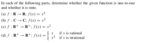Solved In each of the following parts, determine whether the | Chegg.com