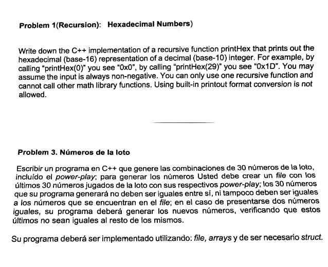 Solved Problem 1 Recursion Hexadecimal Numbers Write 3887