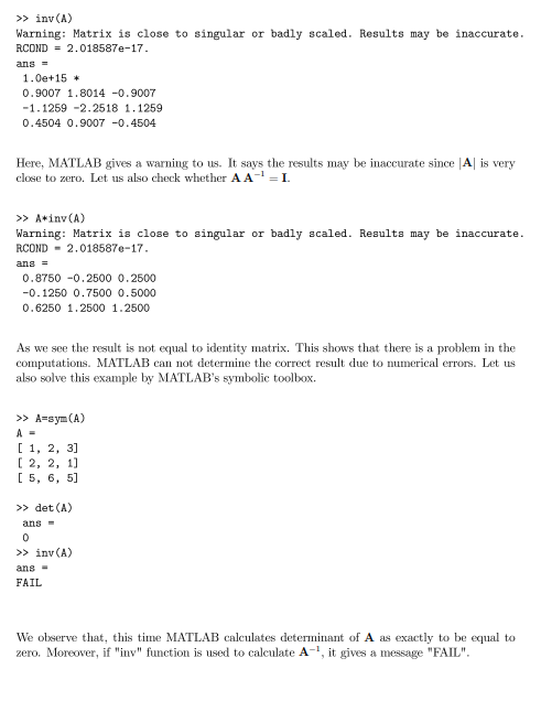 Solved Question 2: A square matrix A is called singular if | Chegg.com