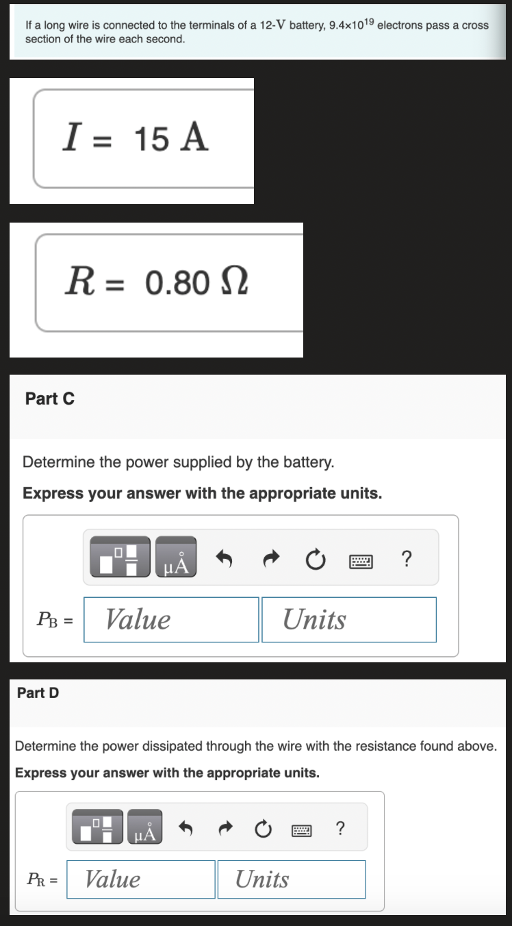 Solved Part CDetermine the power supplied by the | Chegg.com