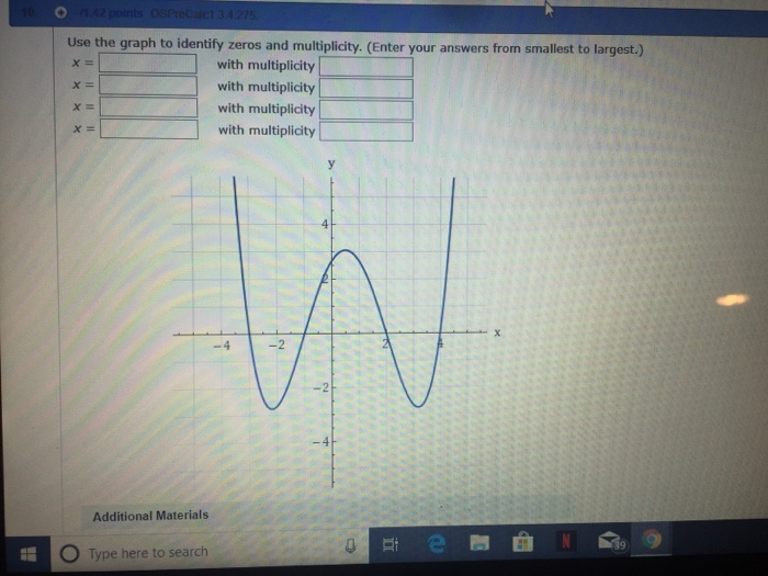 Solved Use The Graph To Write The Formula For A Polynomial 