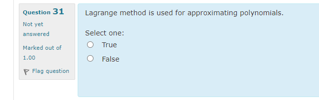 Solved Lagrange method is used for approximating | Chegg.com