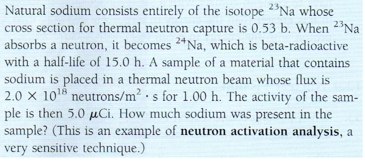 Solved Natural sodium consists entirely of the isotope 23Na | Chegg.com