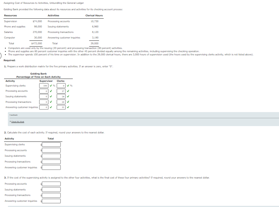 Solved Assigning Cost or Resources to Activities, Unbundling | Chegg.com