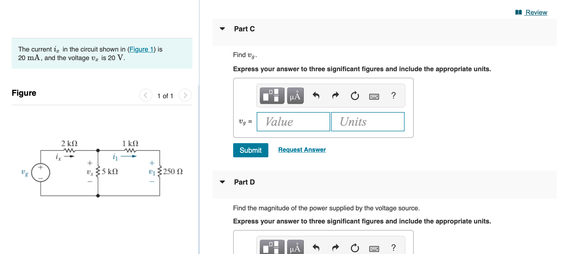 Solved The current ixix in the circuit shown in (Figure 1) | Chegg.com