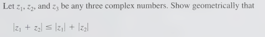 Solved Let z1,z2, ﻿and z3 ﻿be any three complex numbers. | Chegg.com