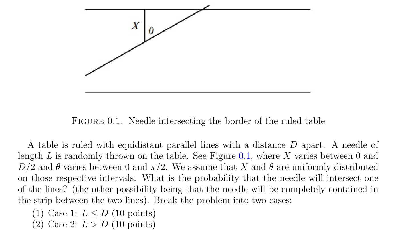 Solved Figure 0.1. Needle intersecting the border of the | Chegg.com