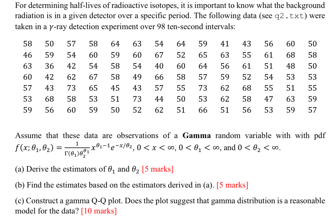 Solved For determining half-lives of radioactive isotopes, | Chegg.com