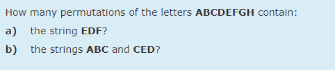 Solved How many permutations of the letters ABCDEFGH | Chegg.com