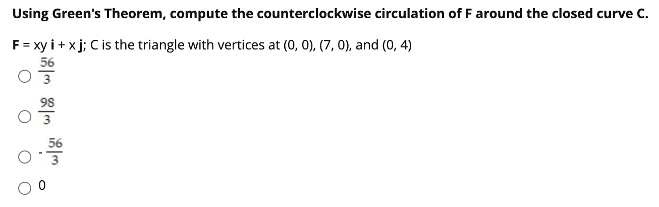Solved Using Green's Theorem, compute the counterclockwise | Chegg.com