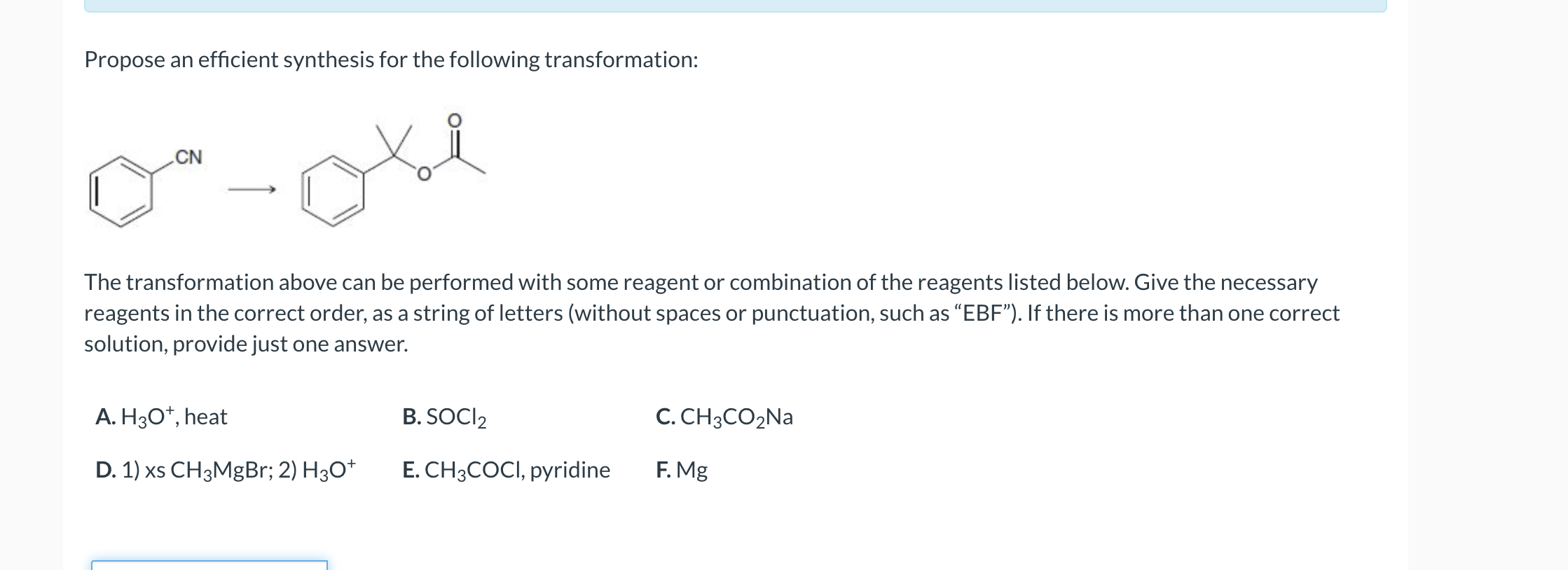 Solved Propose an efficient synthesis for the following | Chegg.com