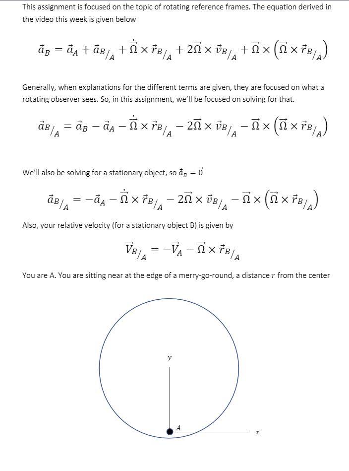 This assignment is focused on the topic of rotating | Chegg.com