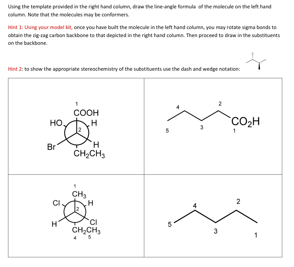 Solved Using the template provided in the right hand column, | Chegg.com