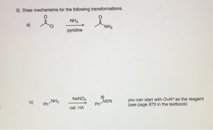 Solved 3) Draw mechanisms for the following transformations. | Chegg.com