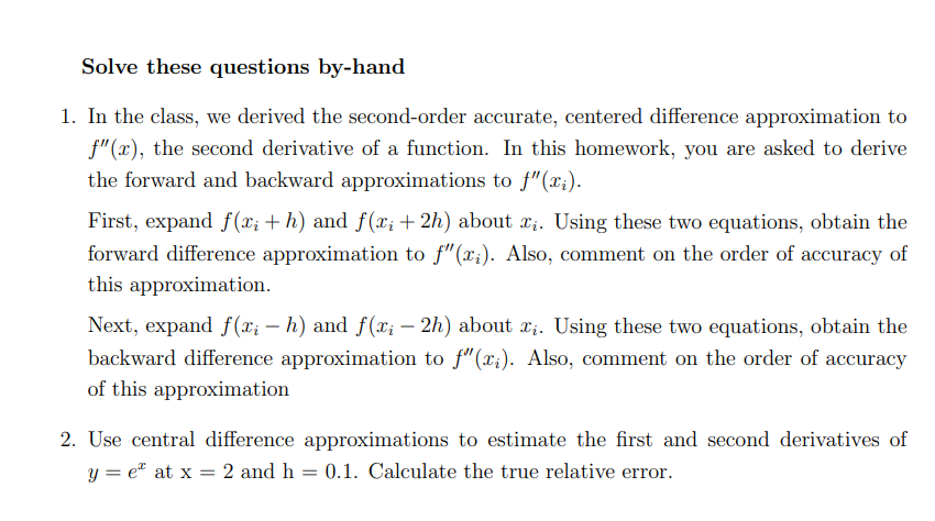 Solved Solve these questions by-hand 1. In the class, we | Chegg.com
