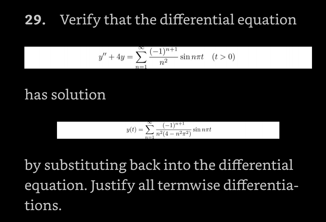 Solved 29. Verify that the differential equation | Chegg.com