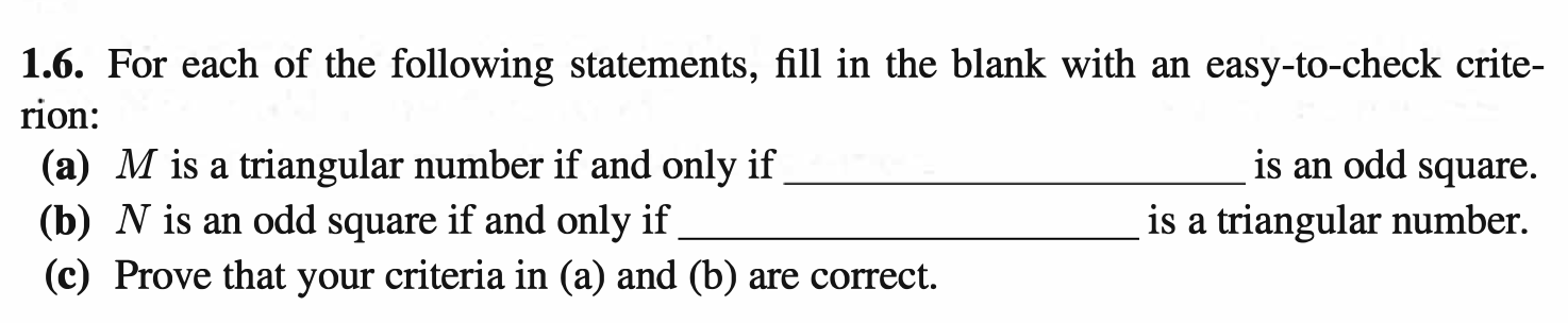 Solved 1.6. For each of the following statements, fill in | Chegg.com