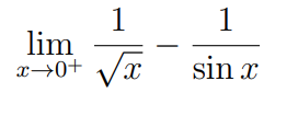 Solved limx→0+x1−sinx1 | Chegg.com