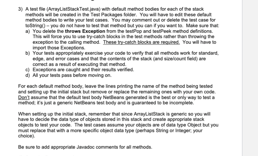 Test Of Peek Method Of Class Arrayliststack 