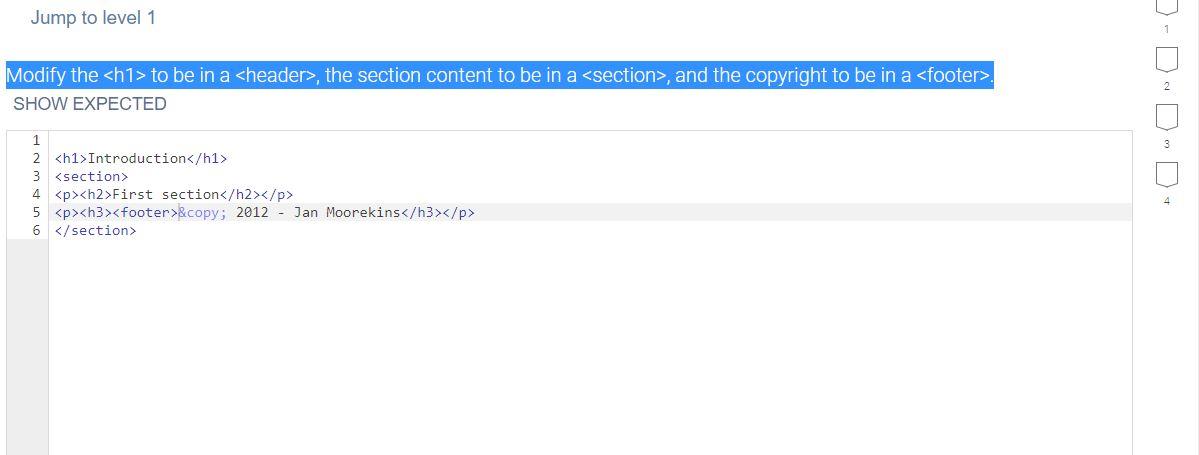 Solved Jump to level 1 Modify the to be in a , | Chegg.com