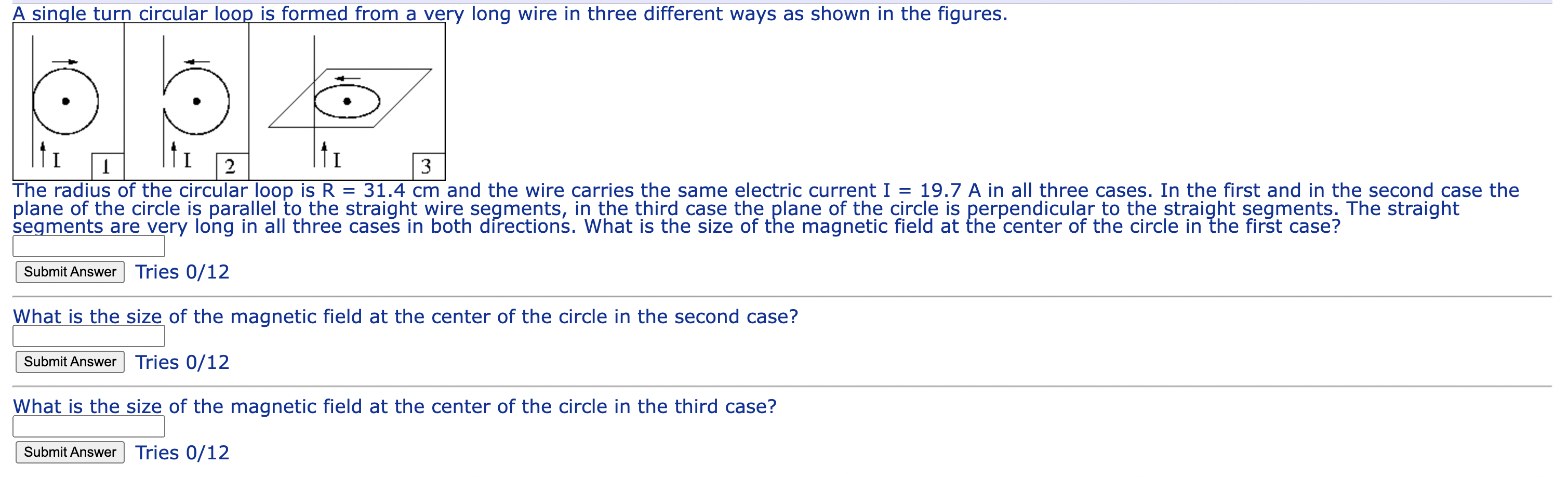 Solved A sinqle turn circular loop is formed from a very | Chegg.com