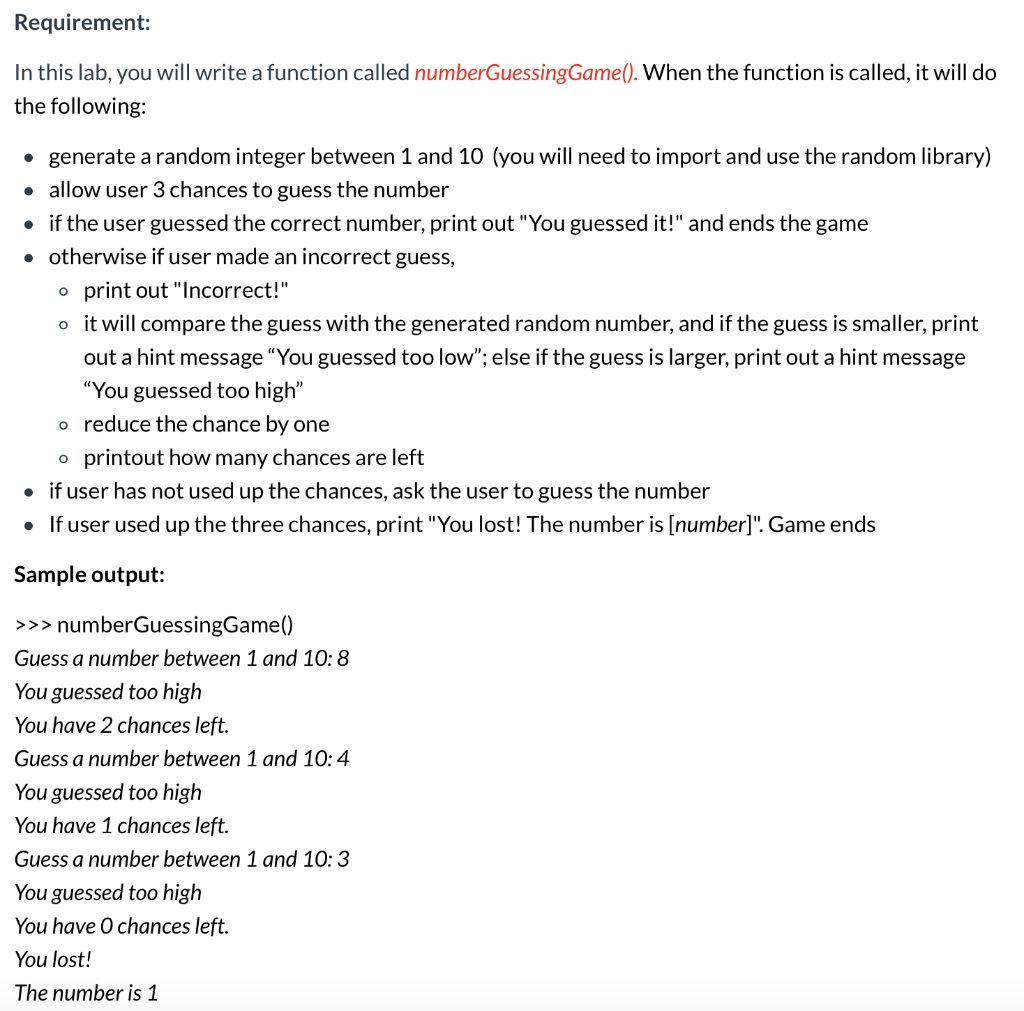 Solved Use basic and simple functions in Python 3. *This is | Chegg.com